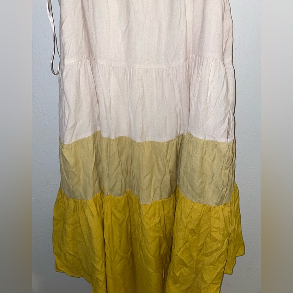 moodie | Dresses | Moodie Xs High Low Tiered Color Block Square Neck ...